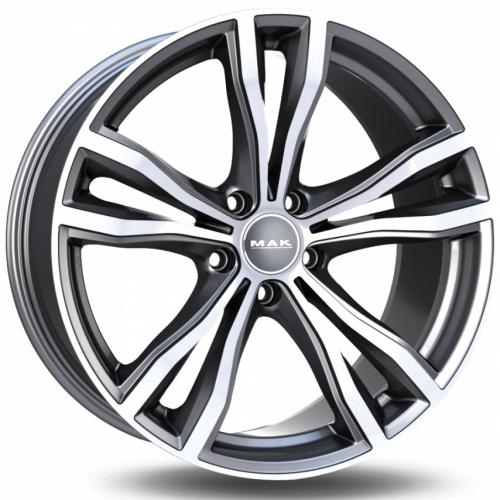 MAK X-Mode Gunmetal Machined Face 9x19 5/120 ET18 B74.1 - Byttdekk